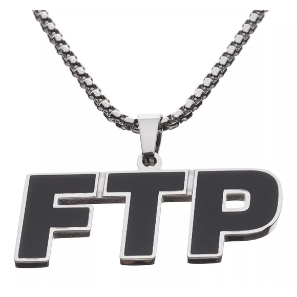 FTP | Accessories | Ftp Black And Silver Mens Necklace | Poshmark